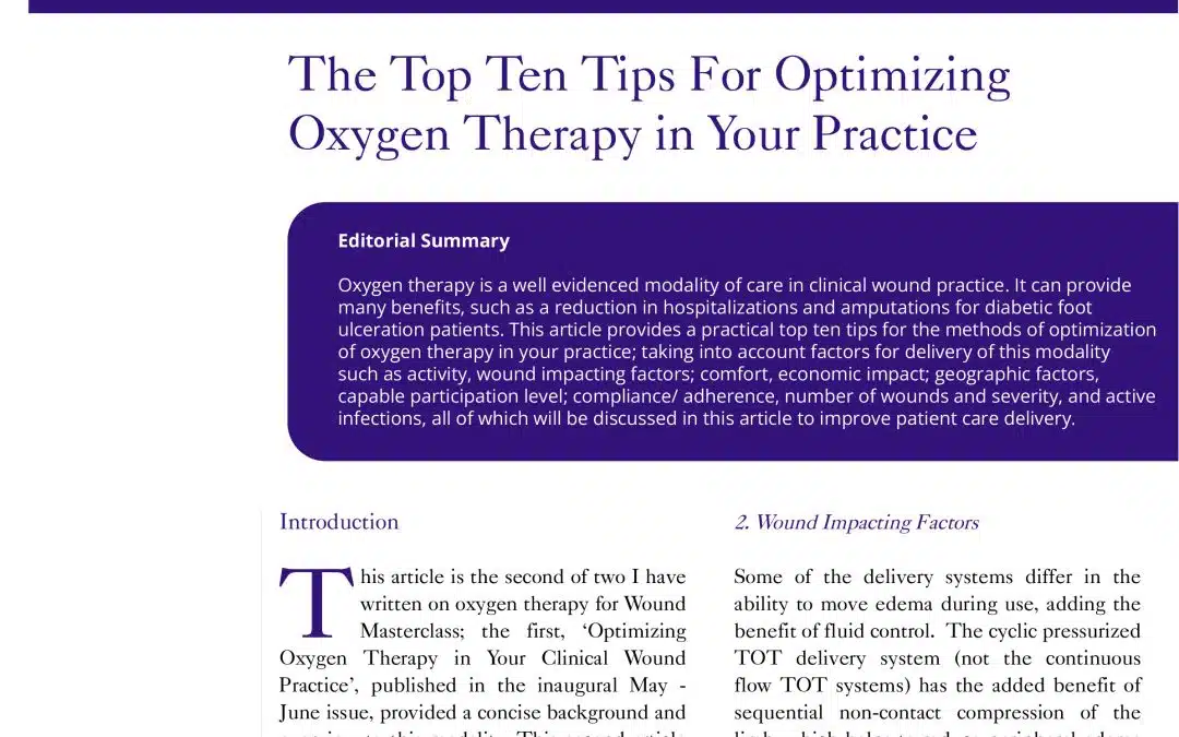 The Top Ten Tips For Optimizing Oxygen Therapy in Your Practice ...