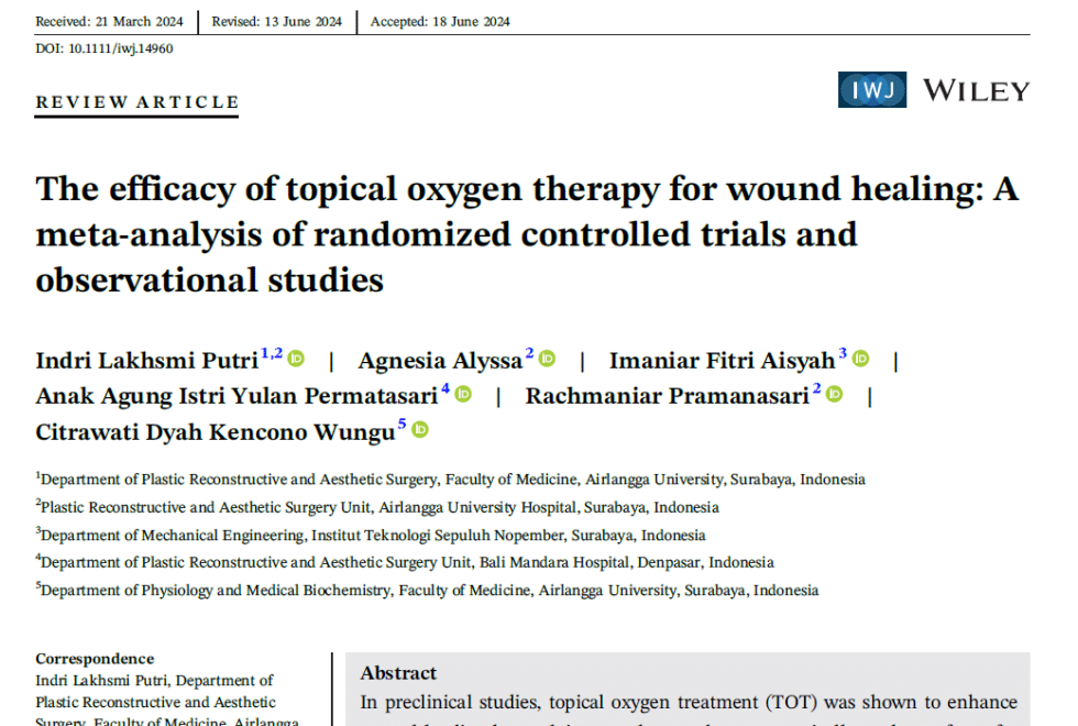 The Efficacy of Topical Oxygen Therapy for Wound Healing - Advanced ...